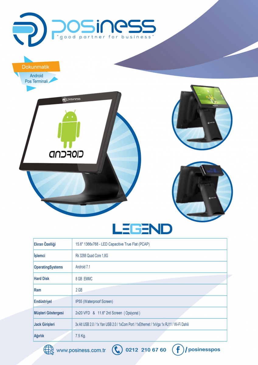 Legend 15.6 inç Android Pos Pc - Posiness Pos Sistemleri